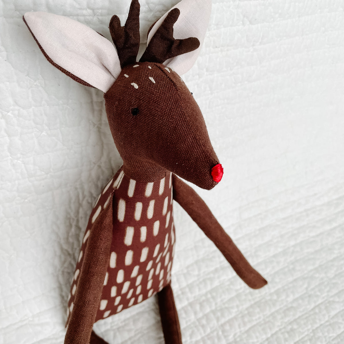 18" Rudolf Milk Chocolate Brown Deer with Antlers – Basil Village